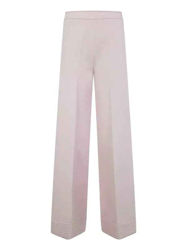 D.exterior Ribbed-hem Wool Trousers - Pink