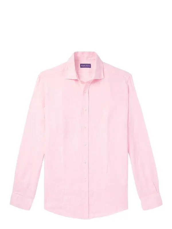 Ralph Lauren Purple Label Natté Linen Shirt - Pink