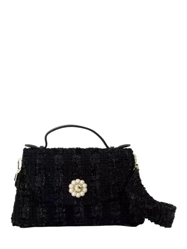 Simone Rocha Valentine Pearl-embellished Tweed Mini Bag - Black