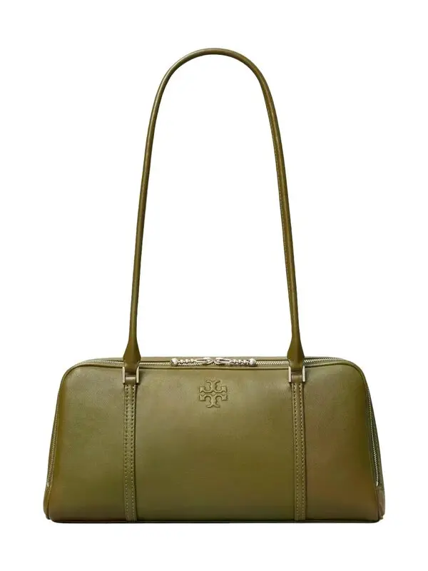 Tory Burch Small Marshmallow Leather Zip-top Bag - Green