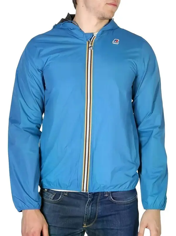 K-WAY Hooded Zip-front Jacket - Blue