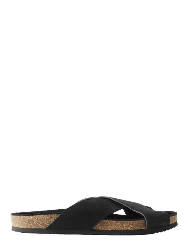 Mr P. Suede Sandals - Black