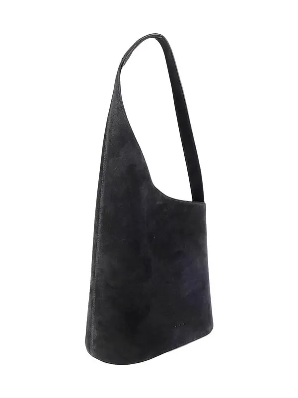 AESTHER EKME Lune Suede Curved Tote Bag - Black