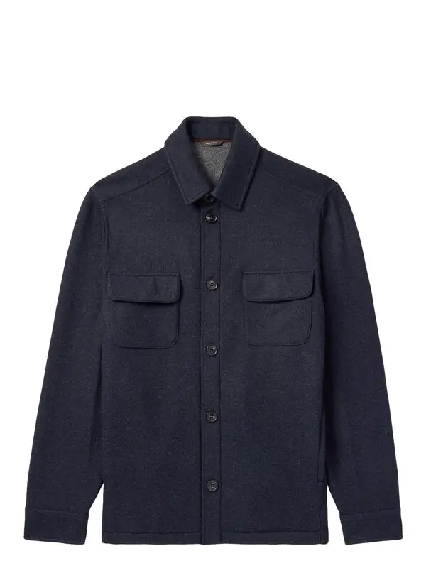 Loro Piana Marco Jersey Novalis Overshirt - Blue