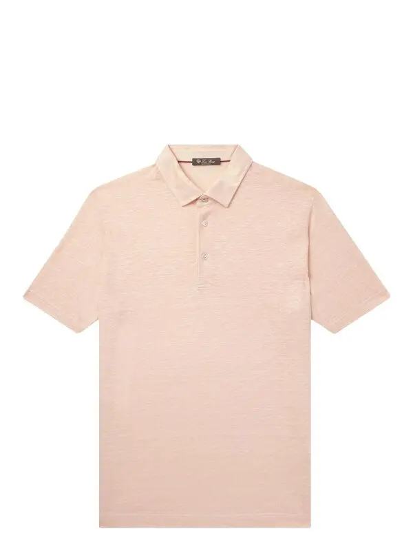 Loro Piana Linen Polo Shirt - Orange