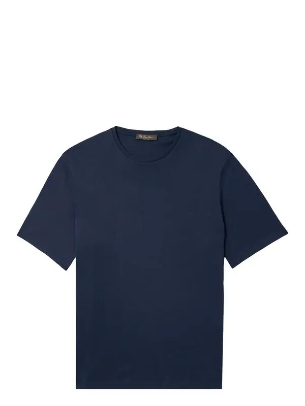 Loro Piana Tremezzo Sea Island Cotton-jersey T-shirt - Blue