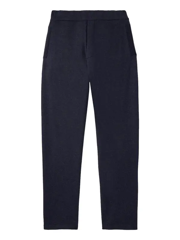 Loro Piana Rio Cashmere-blend Jersey Drawstring Trousers - Blue