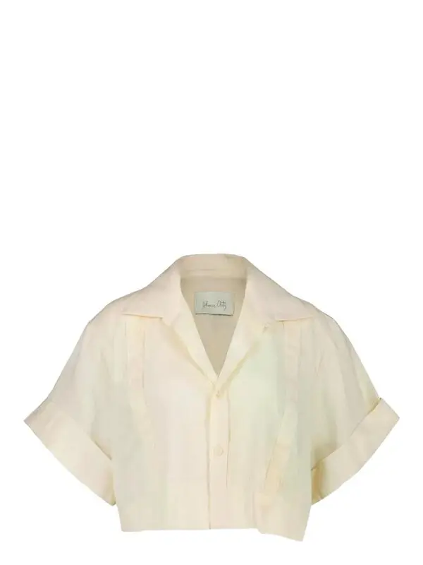 Johanna Ortiz Pleated-panel Short-sleeve Shirt - Neutrals