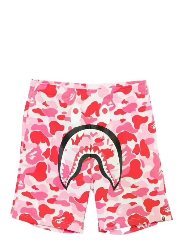A BATHING APE Graphic-print Shorts - Pink
