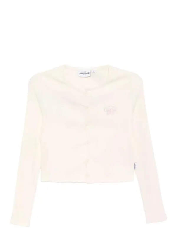 CHOCOOLATE Logo-embroidered Top - Neutrals