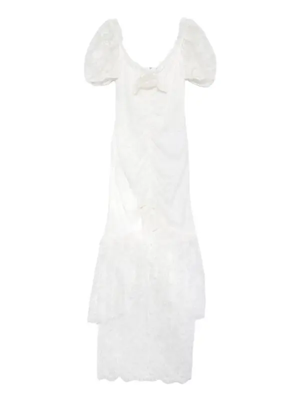 Alessandra Rich Lace Maxi Dress - White
