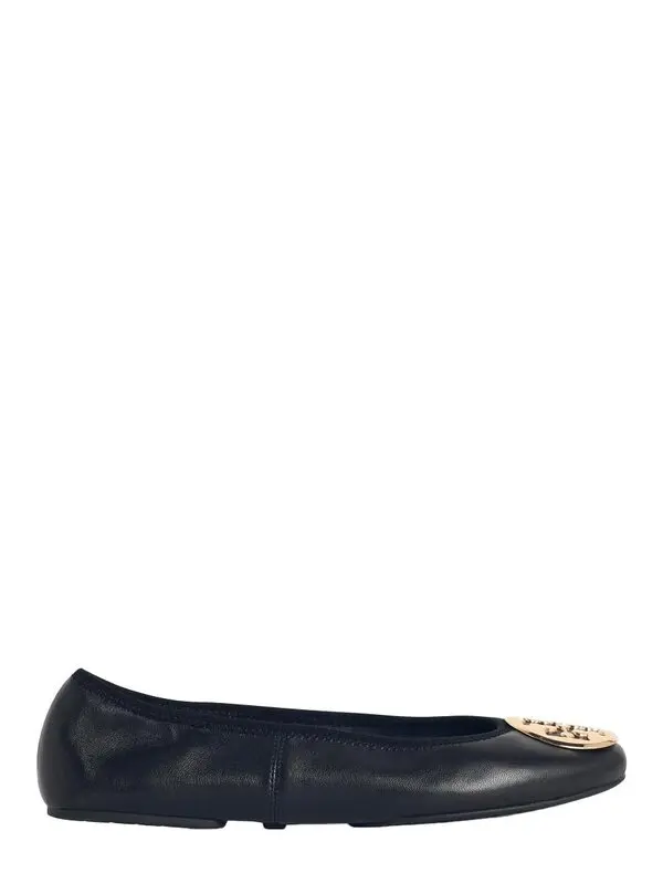 Tory Burch Minnie Leather Ballet Flats - Black