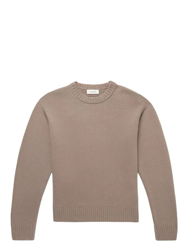 FRAME Cashmere Crew-neck Sweater - Brown