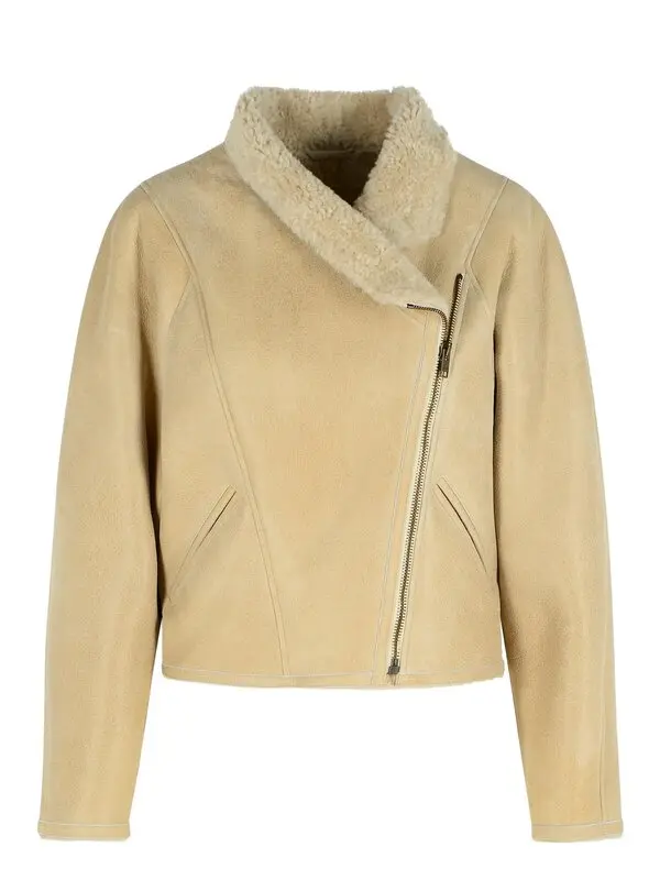 Isabel Marant Blondine Shearling Jacket - Beige