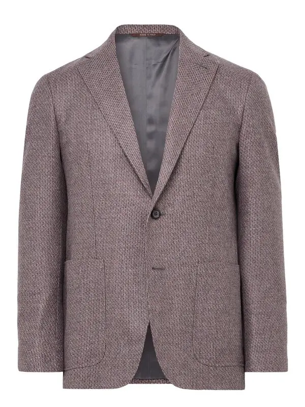 Canali Kei Unstructured Wool Blazer - Pink