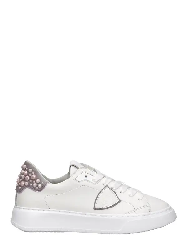 Philippe Model Low Top Sneakers - Perles_blanc Rose