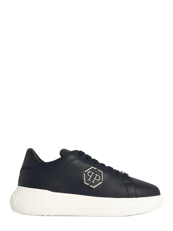 Philipp Plein Leather Lo-top Sneakers - Black