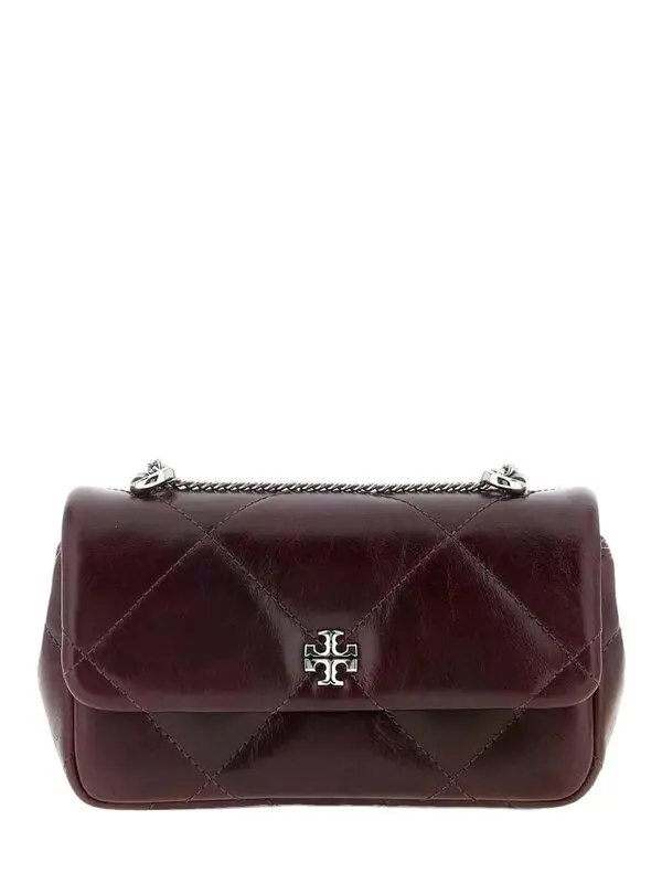 Tory Burch Mini Kira Diamond Cross Body Bag - Red