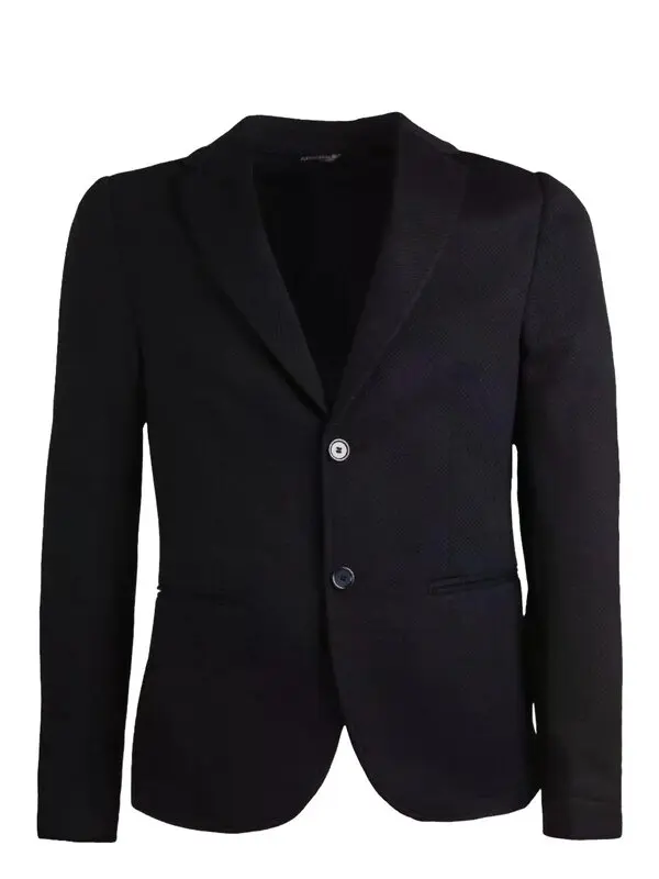 DANIELE ALESSANDRINI Tim Nido D'ape Textured Two-button Blazer - Blue