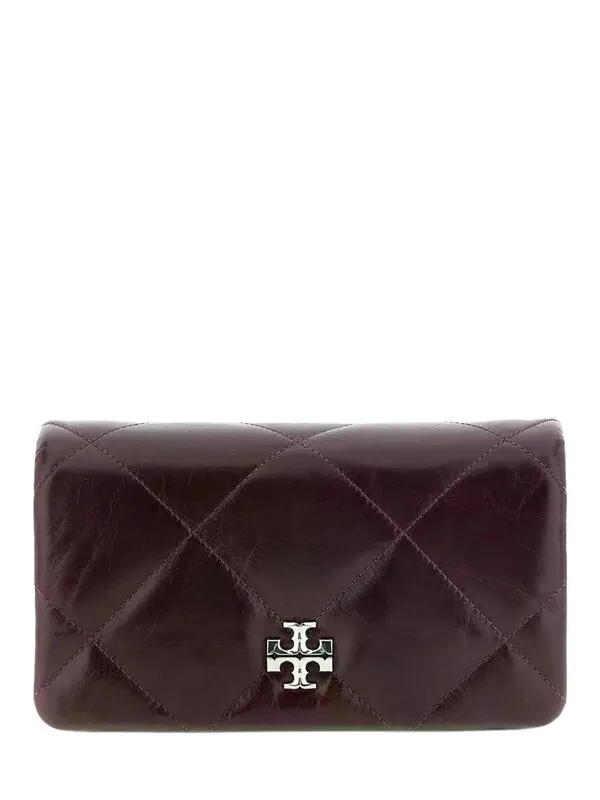 Tory Burch Kira Diamond Leather Crossbody Bag - Red
