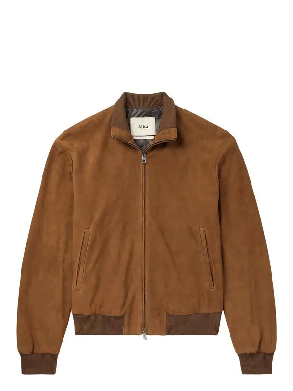 Altea Suede 'lennox' Bomber Jacket - Brown