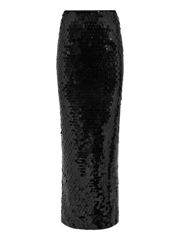 Paris Georgia Column Maxi Skirt - Black