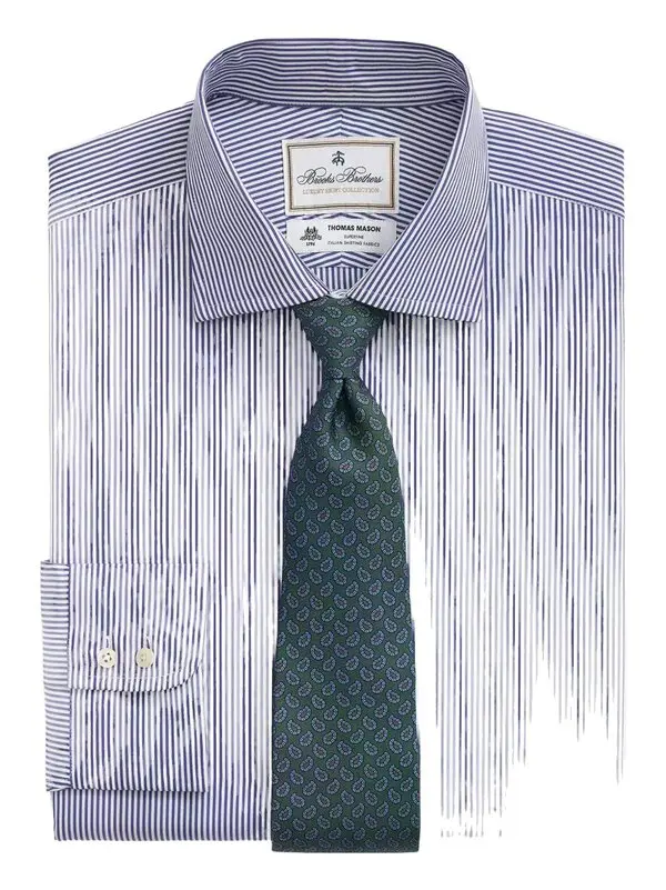 Brooks Brothers Striped Shirt - Blue