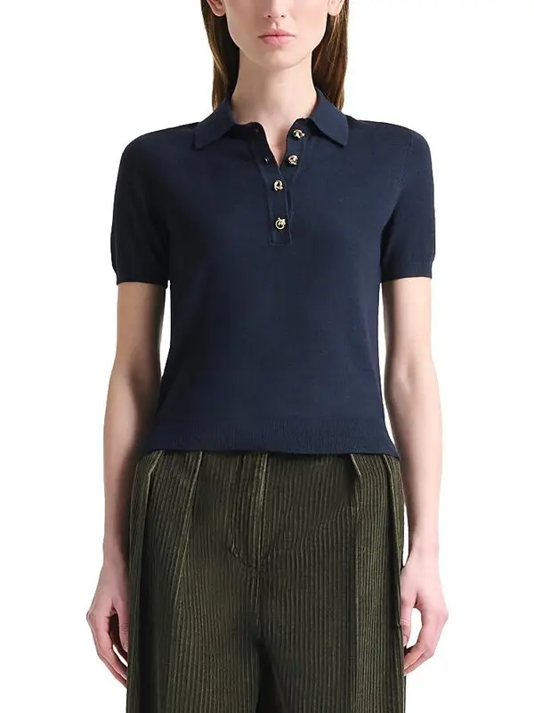 Altuzarra Nemo Short Sleeve Sweater - Navy