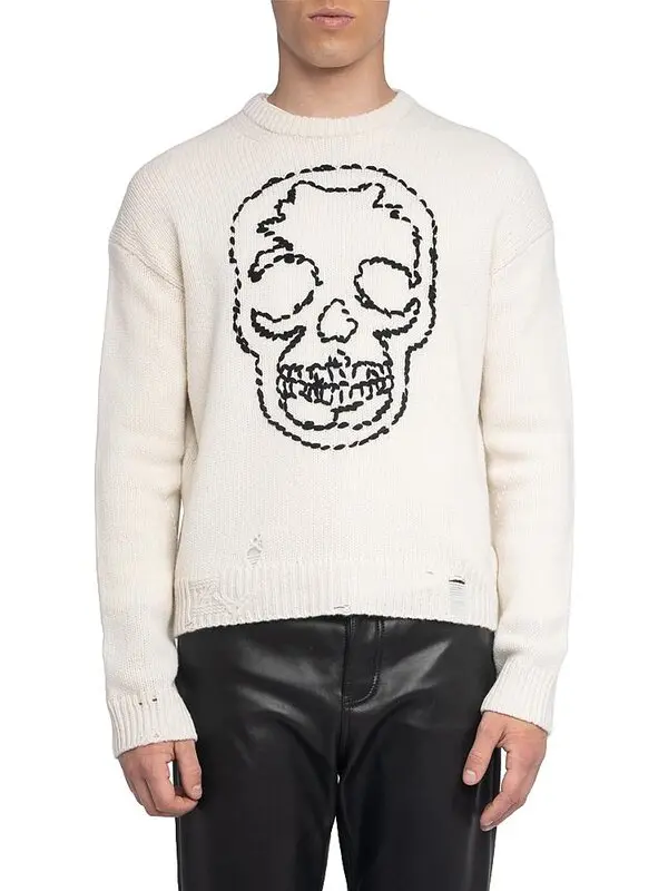 Zadig&Voltaire Marko We Skull Wool Sweater - Ecru