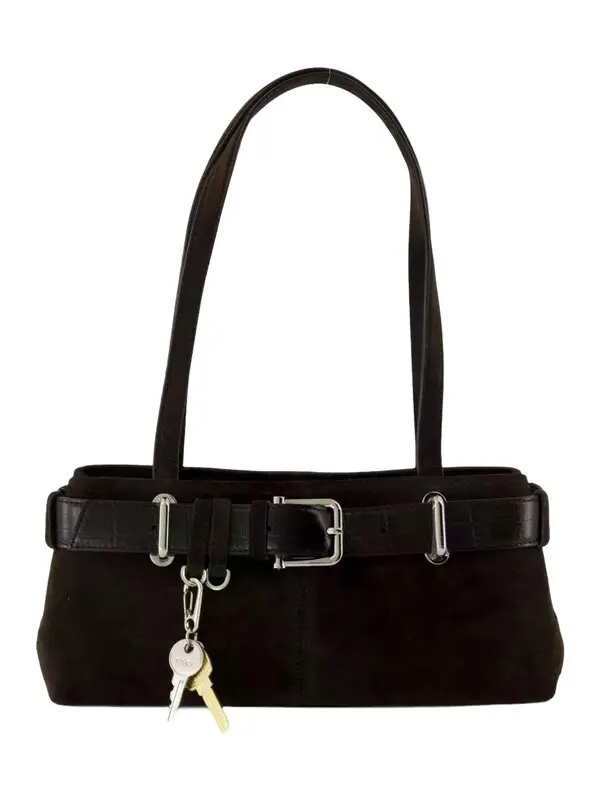 OSOI Buckled Suede Mini Bag - Black