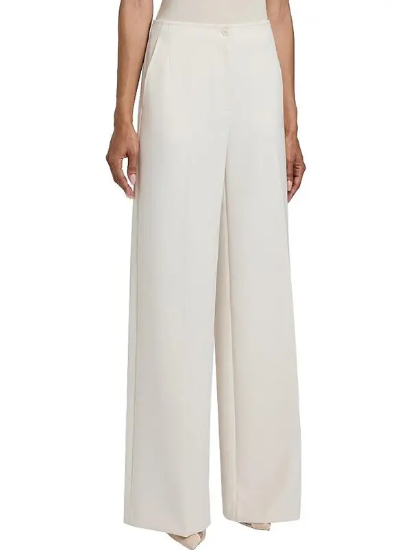 Santorelli Lily Soft Stretch Crepe Wide Leg Pant - Sandstone