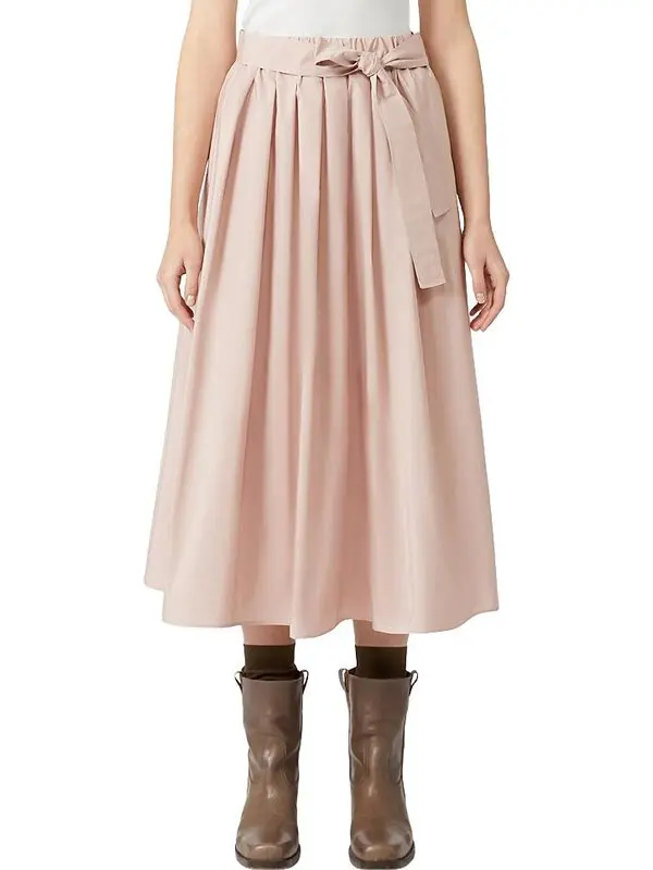 Max Mara Zarda Pleated Midi Skirt - Powder