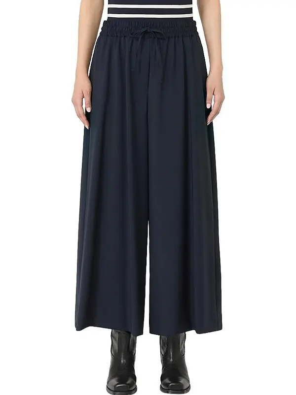 Max Mara Elmo Cropped Trousers - Navy