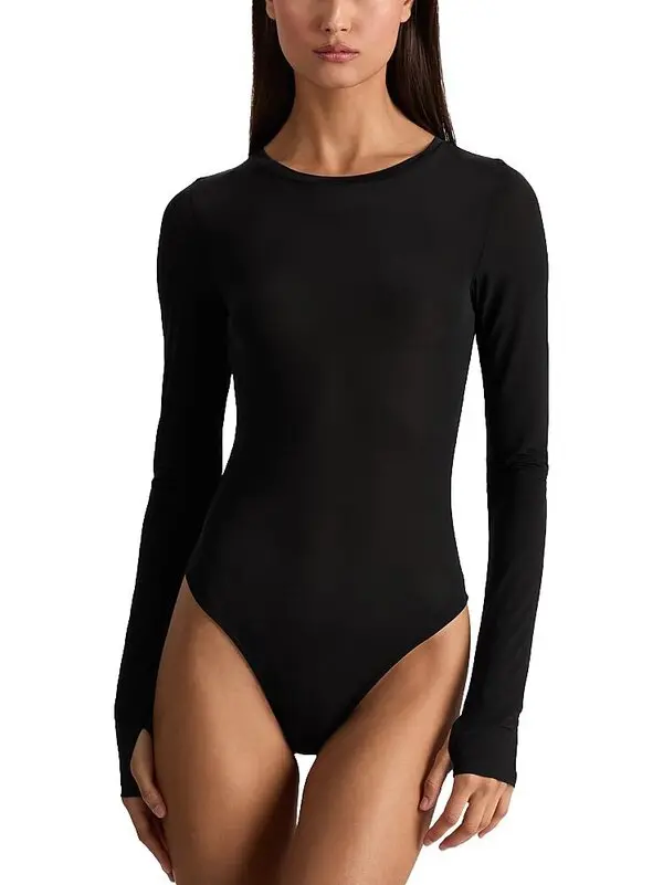 Alice + Olivia Long Sleeve Bodysuit - Black