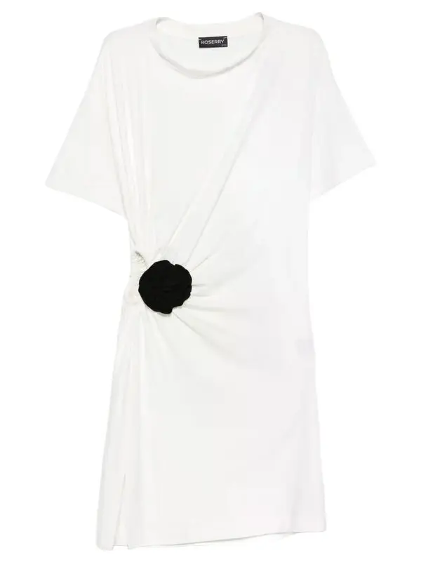 ROSERRY Rose Embellished Mini Dress - White