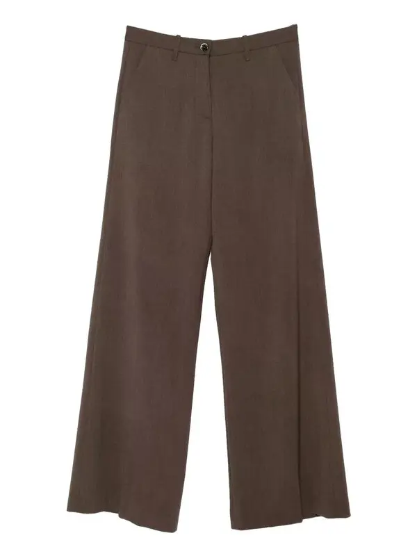 NINE:INTHE:MORNING Stretch-wool Trousers - Brown