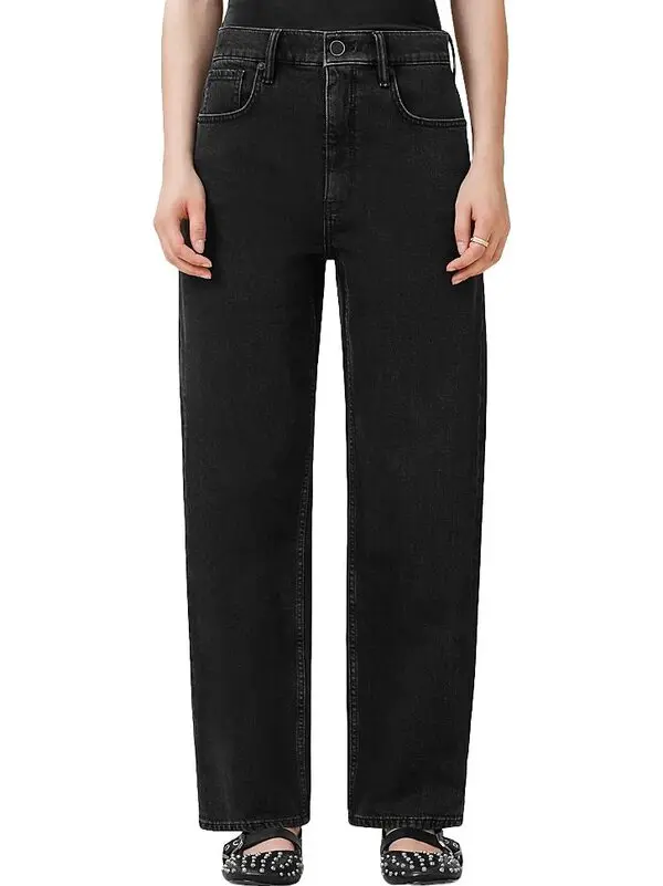 ALLSAINTS Sadie High-rise Ankle Barrel Jeans - Washed Black