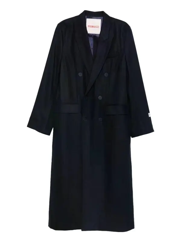Fiorucci Wool-blend Double-breasted Coat - Blue