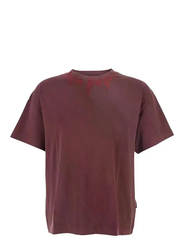 Palm Angels Neck-logo T-shirt - Red