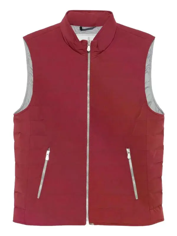 Brunello Cucinelli Quilted Zip-front Vest - Red