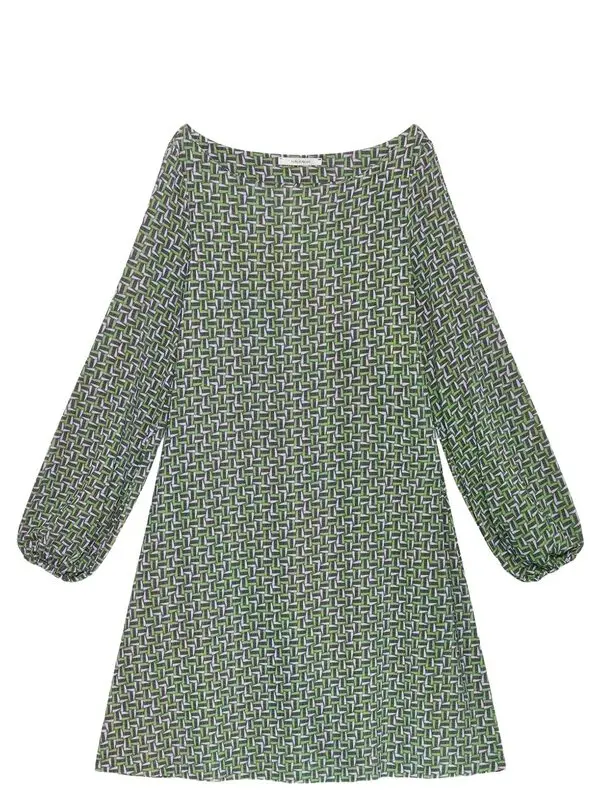 Malìparmi Geometric-print Mini Dress - Green