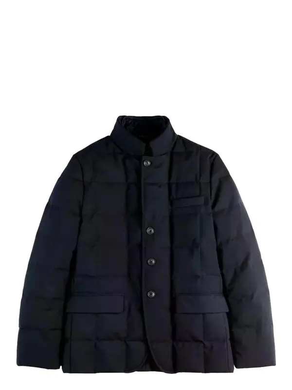 FAY Padded Button-up Jacket - Blue