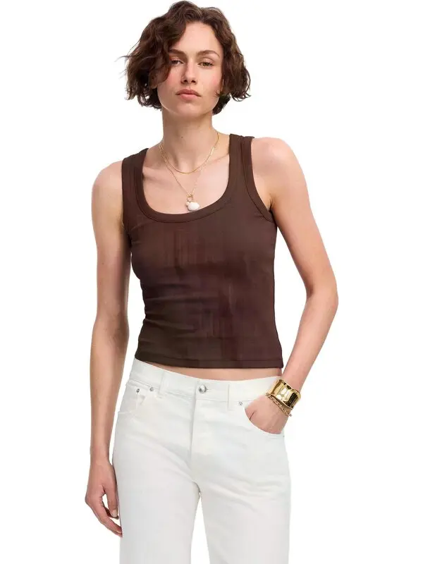 Madewell Generative Cotton Ribbed Tank - Roasted Chicory