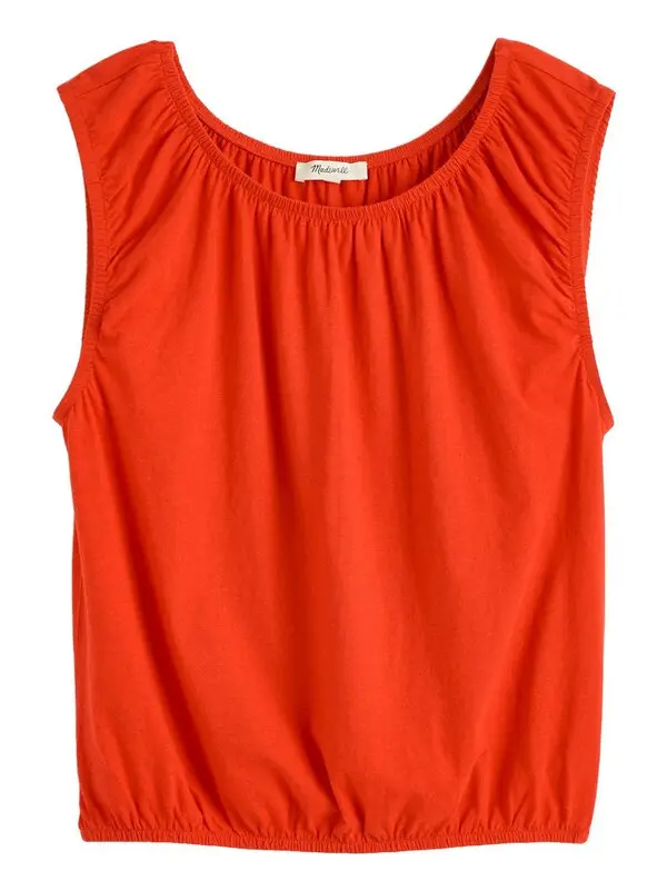 Madewell Bubble-hem Tee - Bright Flame