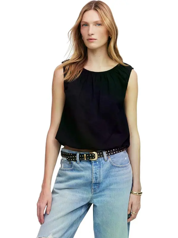 Madewell Bubble-hem Tee - Jet Black