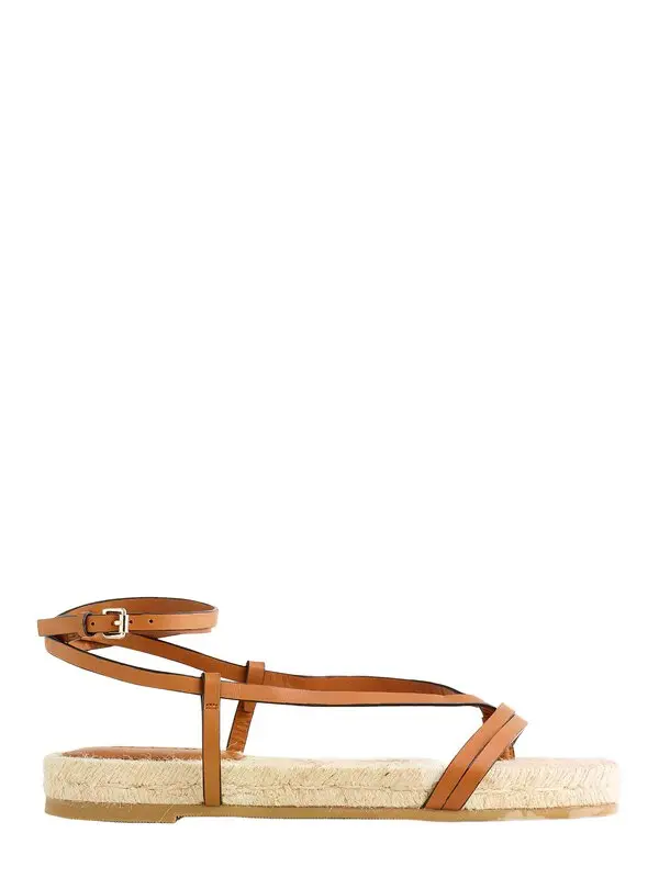 Madewell The Mira Espadrille Thong Sandal - Burnt Sienna