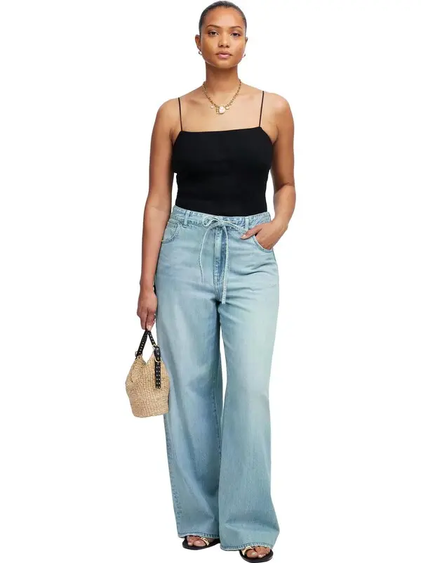 Madewell Curvy Superwide-leg Jeans In Airy Denim - Ashbury Wash