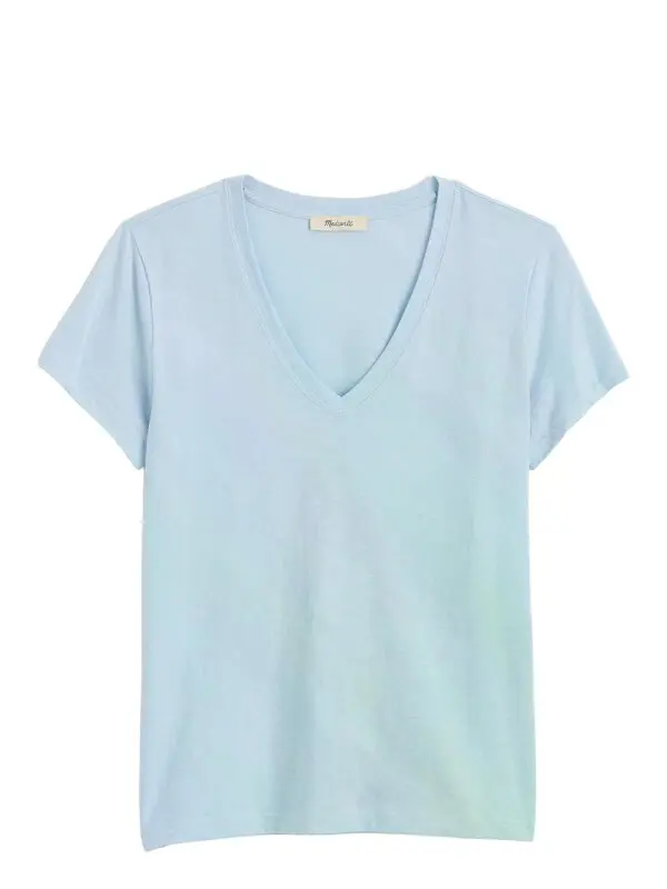 Madewell Slub Perfect V-neck Tee - Light Pool