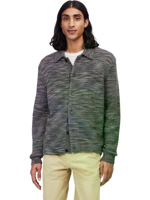 Madewell Space-dyed Wool-blend Sweater Shirt - Space Dye Steel Grey