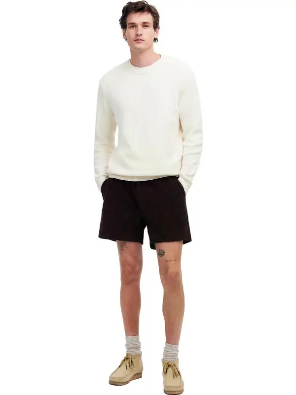 Madewell Everywear Seersucker Corduroy Shorts - Dark Carob